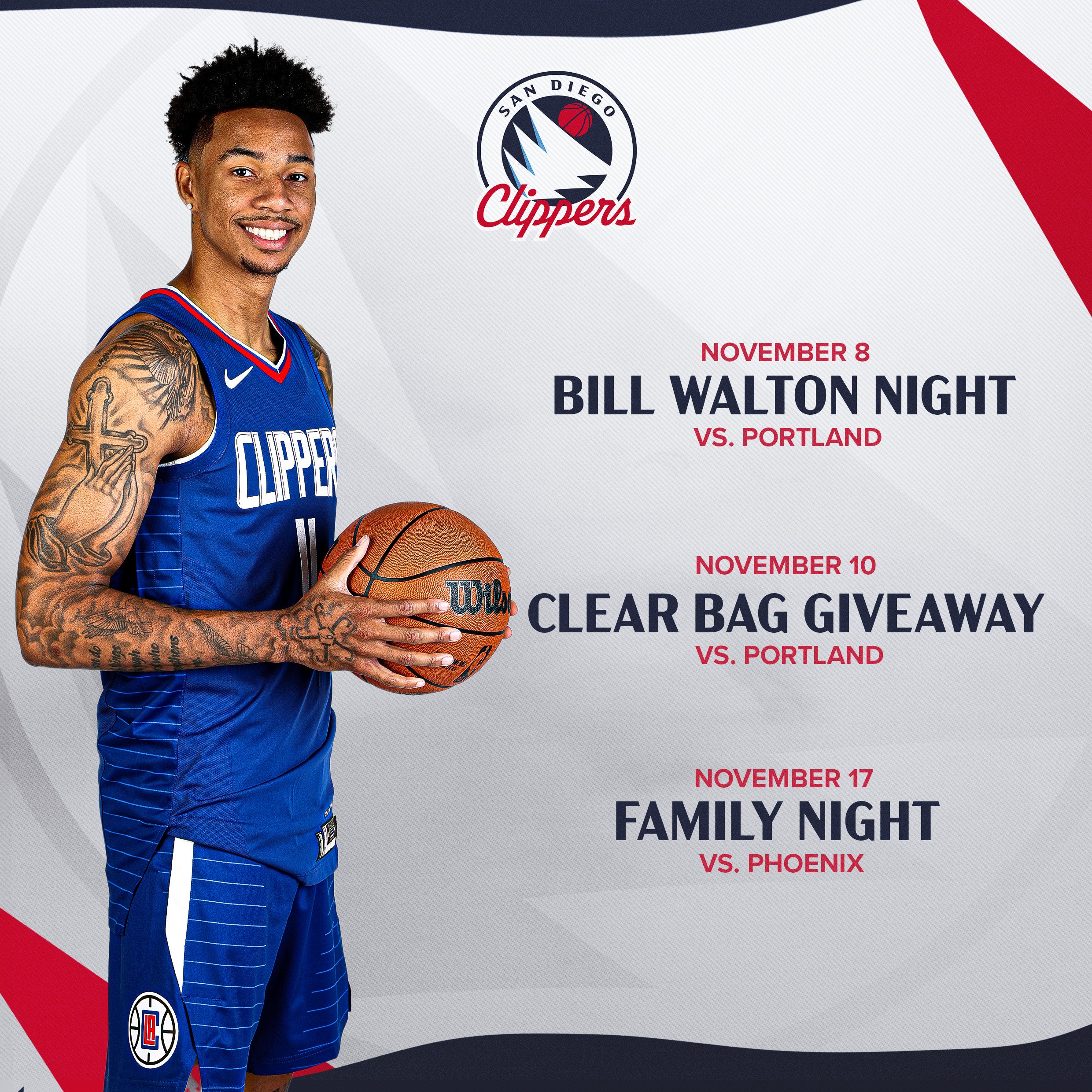 San Diego Clippers Promo Nights | Frontwave Arena